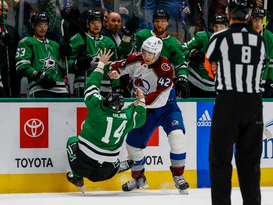 Only Josh Manson Can Make Jamie Benn Go Down Like This In The Fight Of ...