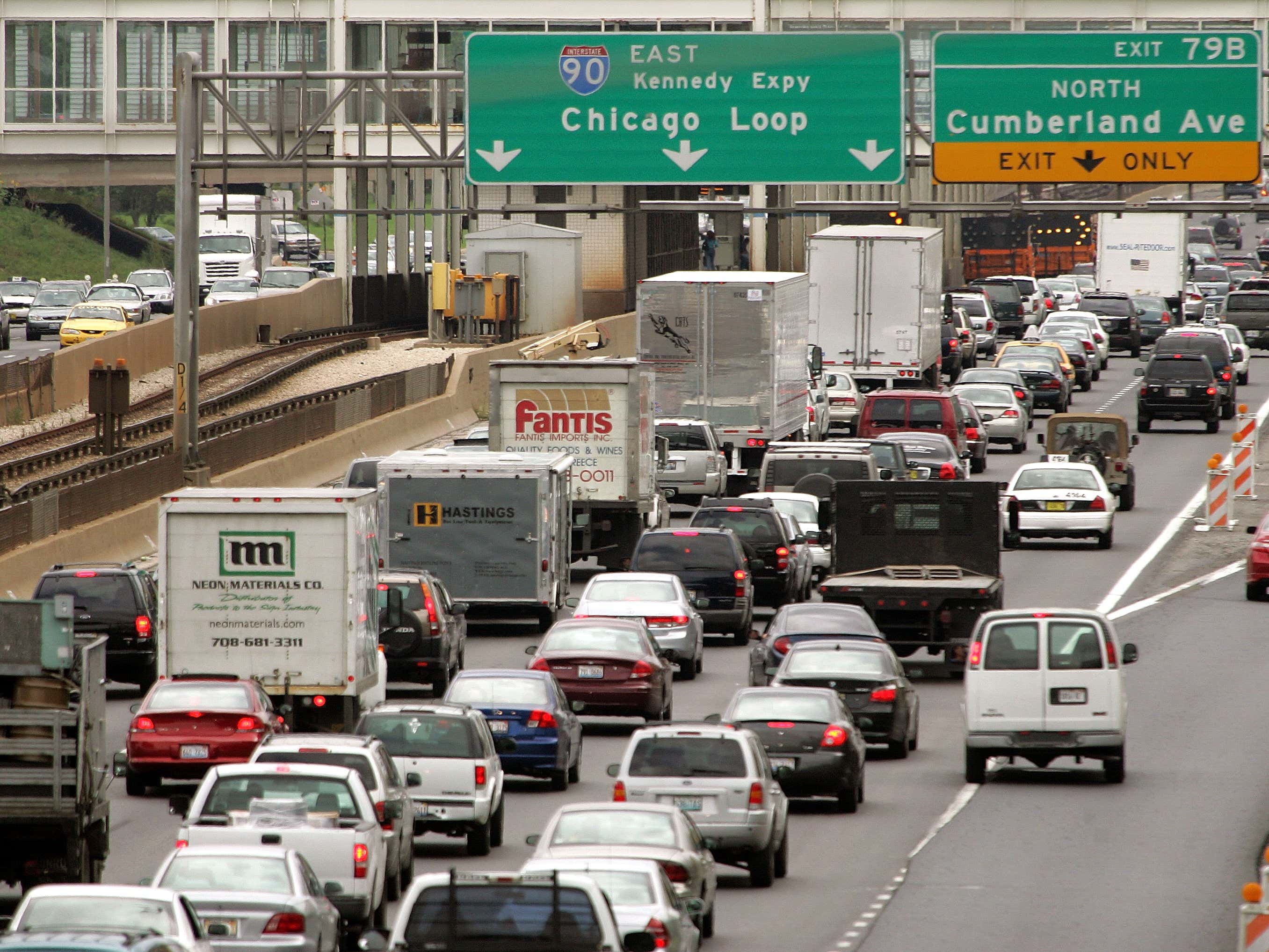 Hell On Earth: Construction Began Today On The Kennedy Expressway ...
