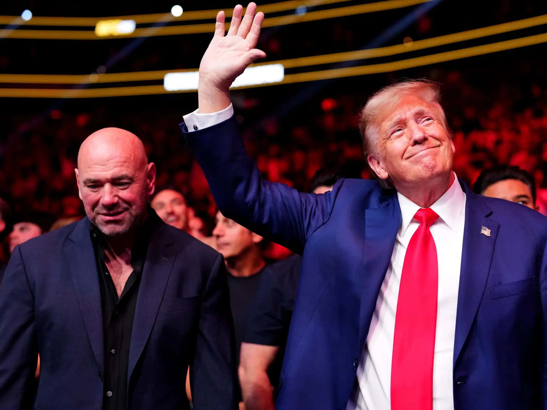 Donald Trump Makes His Grand Entrance To UFC 296 | Barstool Sports