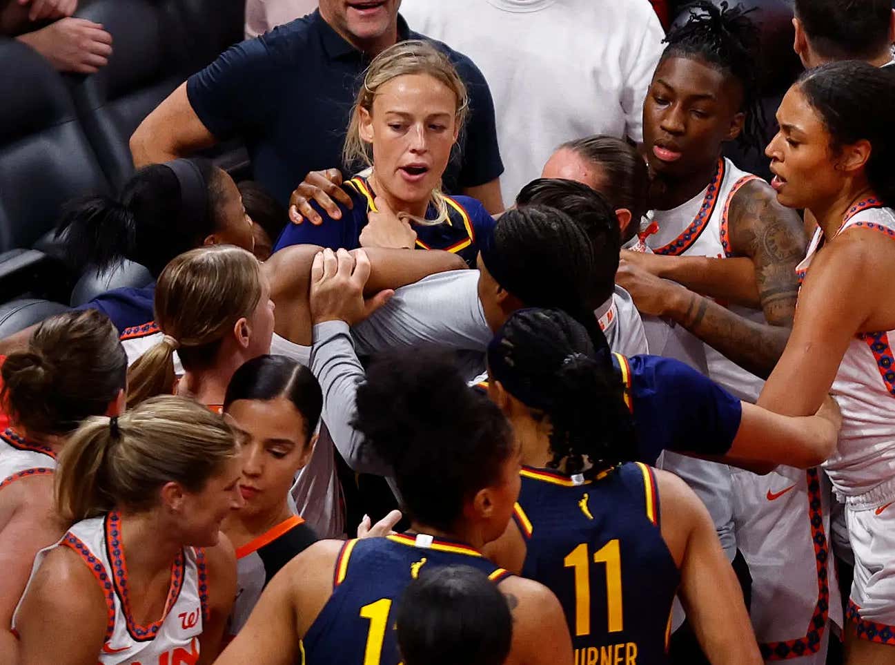 Sophie Cunningham Gets Ejected After Sticking Up For Caitlin Clark | Barstool Sports
