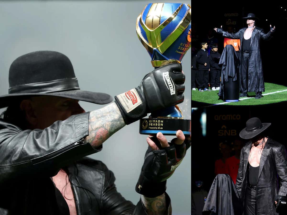 The Undertaker Showing Up In Full Gear And Doing His Ring Entrance At ...