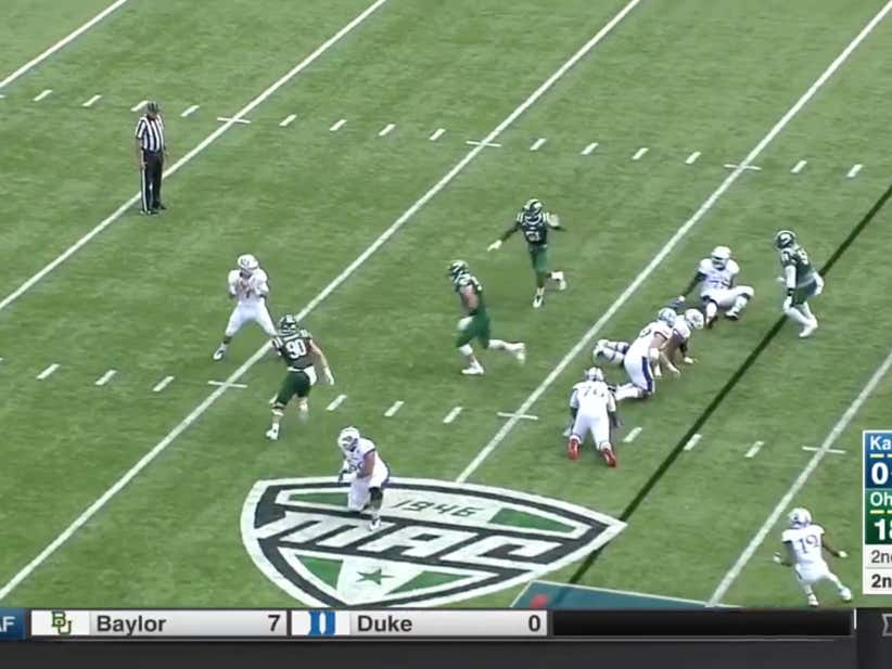 Kansas' Offensive Line Does Not Care If Their QB Lives | Barstool Sports