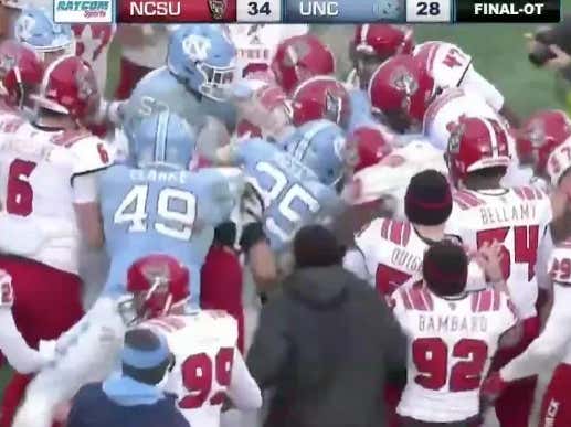 North Carolina & NC State Ended Their Season By Throwing HANDS ...