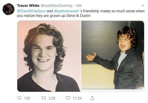 Sheriff Hopper and Patton Oswalt Were Steve and Dustin in Real Life ...