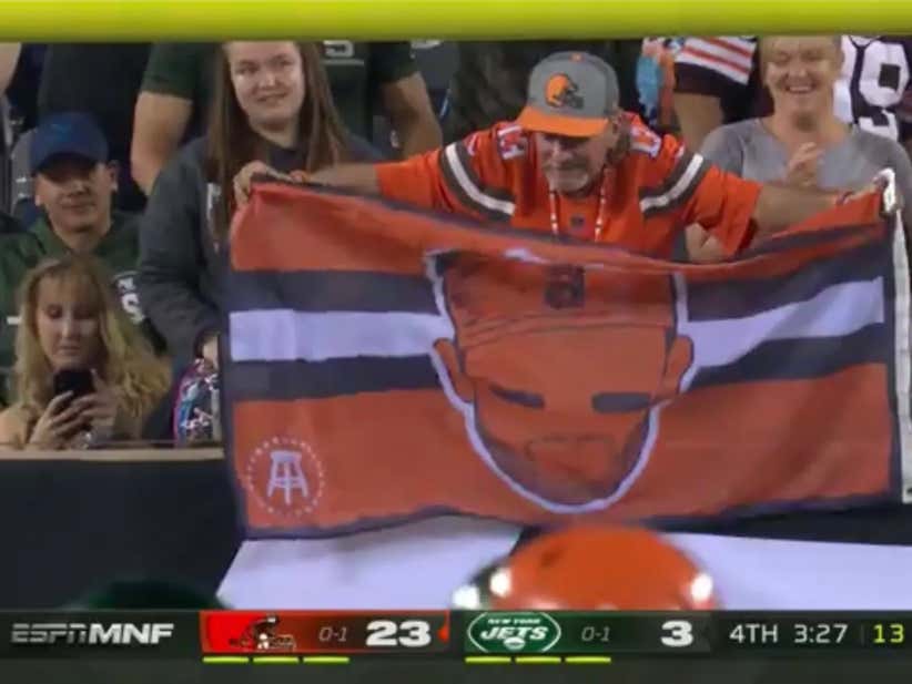 Thanks ESPN For Showcasing Barstool's Baker Mayfield Flag (Buy Now ...